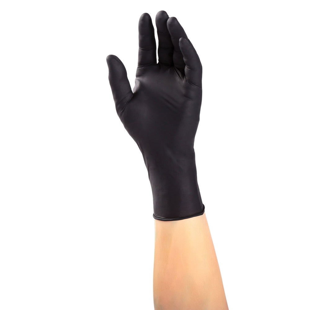 14003 LARGE AMERCARE BLACK WIDOW POWDER FREE NITRILE GLOVES