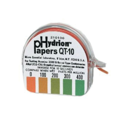 SANITIZER TEST STRIP QUAT 15' LONG 10 PKG/CASE