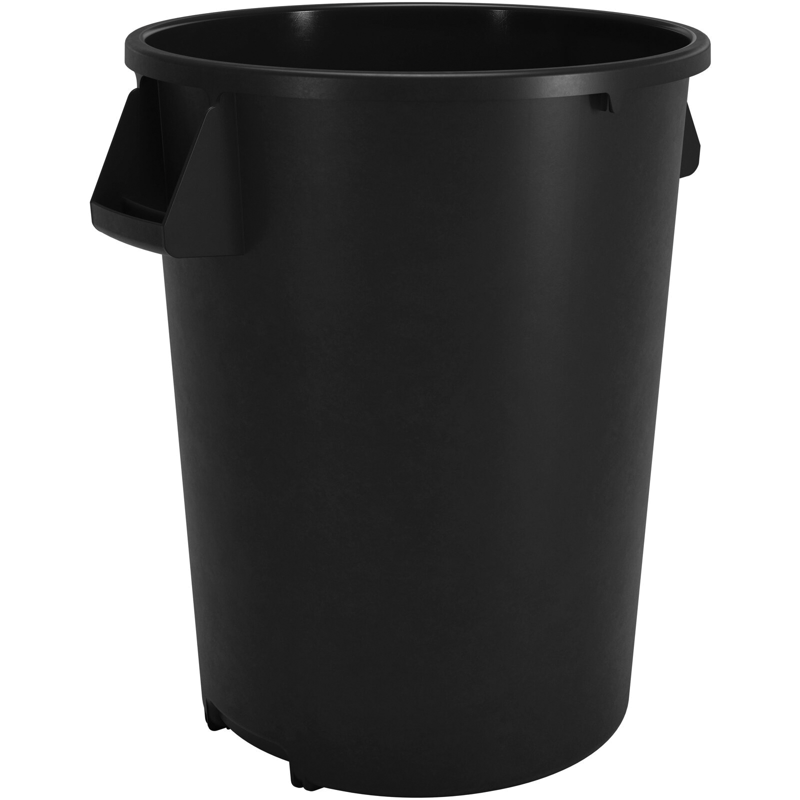 32 GAL BLACK BRONCO ROUND TRASH CAN CARLISLE 84103203 4/CS