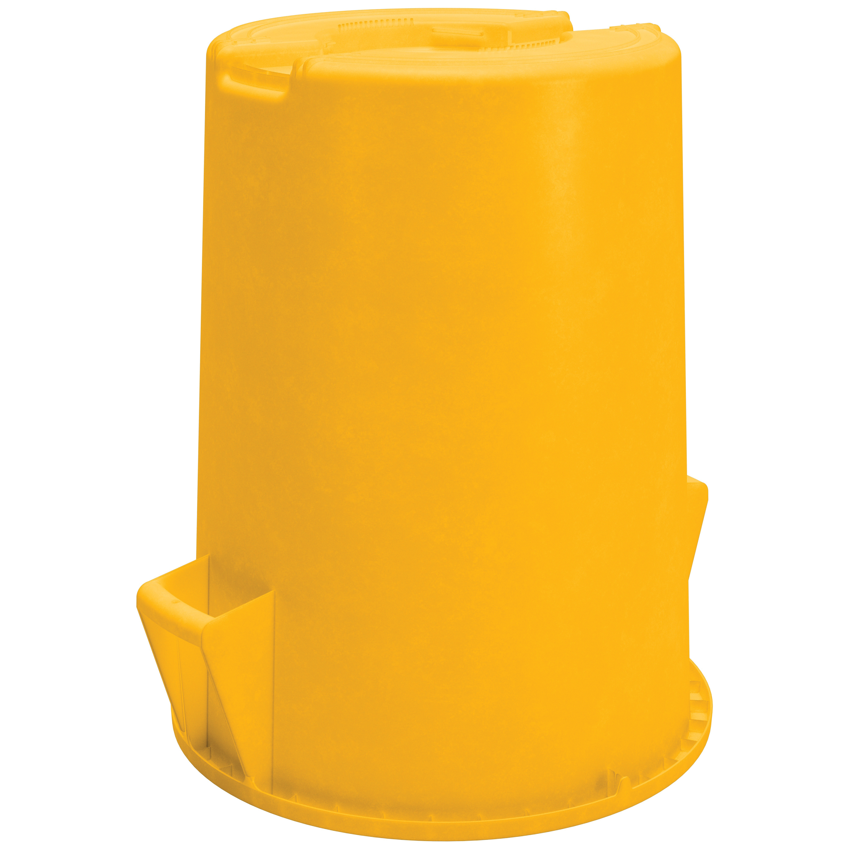 BRONCO 44 GALLON WASTE CONTAINER YELLOW - 3/CS