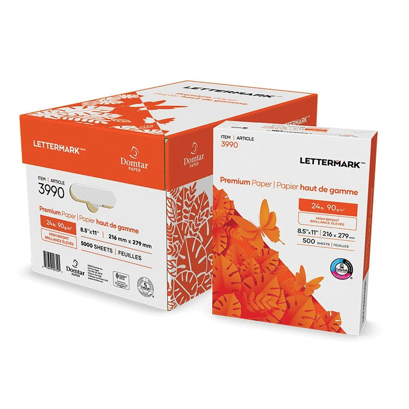 3984 DOMTAR 8.5X11 PREMIUM PAPER 20# 98B 10RM/CS